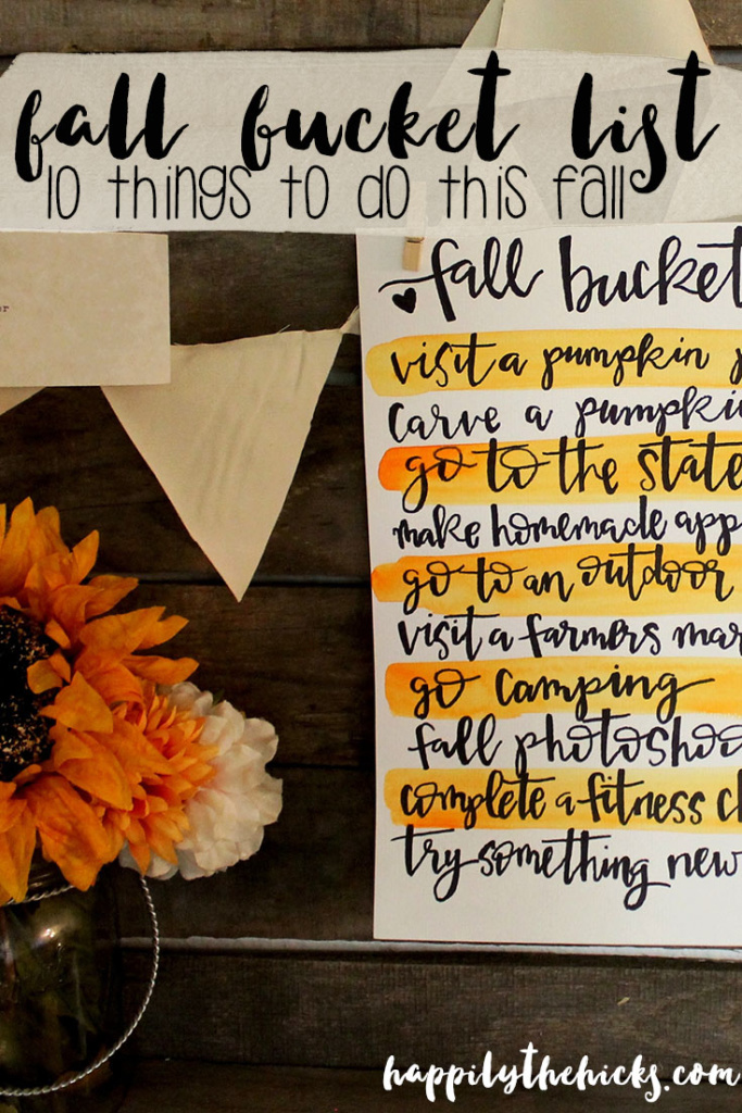 Fall Bucket List - Happily the Hicks