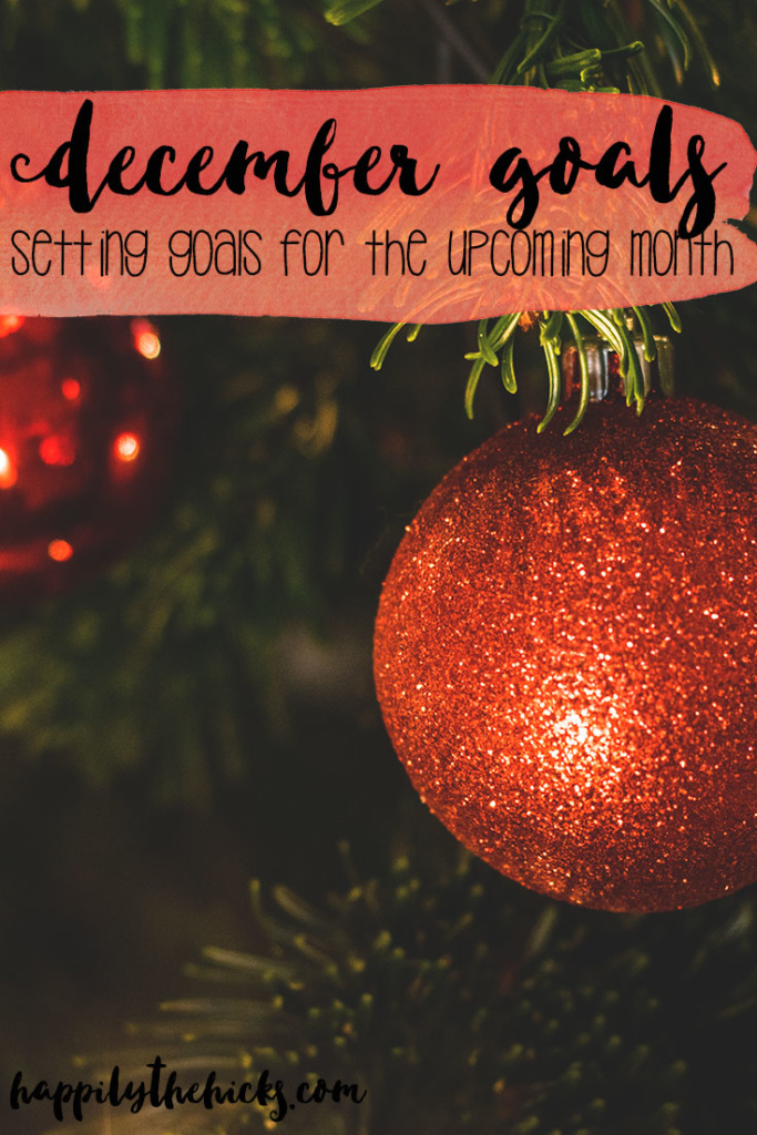 December Goals- Setting Goals for the Upcoming Month - Happily the Hicks